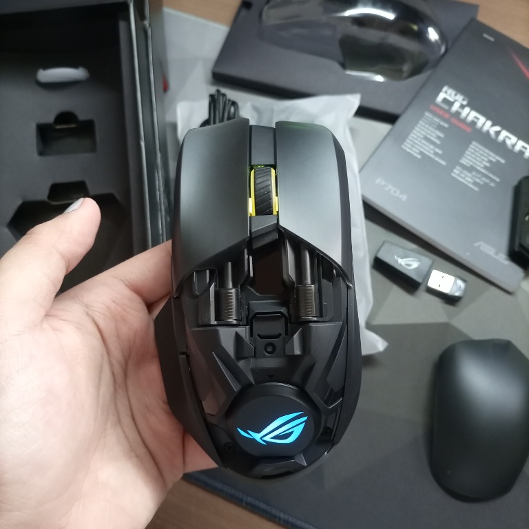 Asus ROG Chakram RGB Wireless Gaming Mouse with Qi Charging, Computers ...