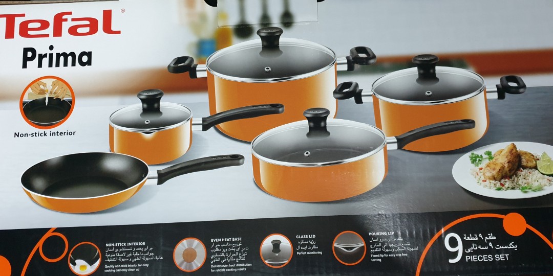 Tefal Prima 9pcs, Furniture & Home Living, Kitchenware & Tableware ...