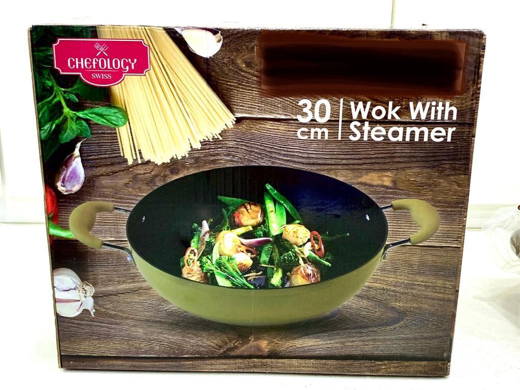 Chefology wok and steamer, Furniture & Home Living, Kitchenware ...