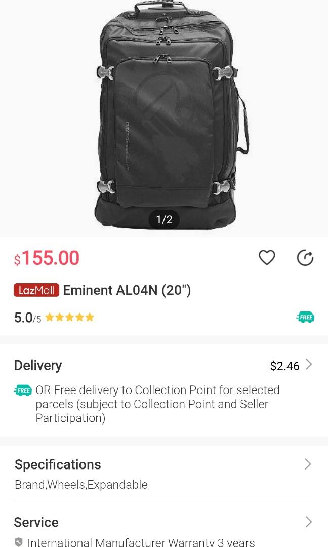 Eminent backpack luggage, Men's Fashion, Bags, Backpacks on Carousell
