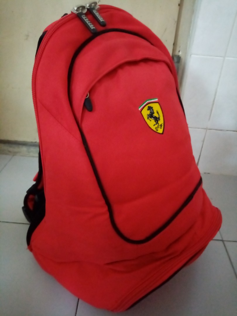 Ferrari Backpack, Men's Fashion, Bags & Wallets, Backpacks on Carousell