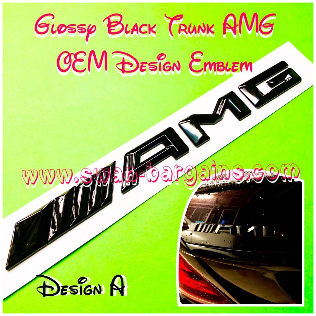 Glossy Black Matte Black Silver Chrome Plated AMG Edition Mercedes Benz ...