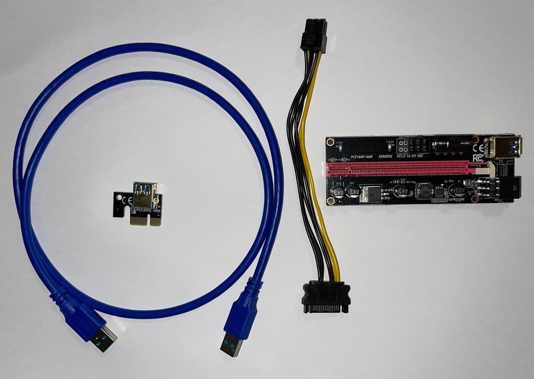 Gpu mining risers v09 with 100cm cable, Computers & Tech, Parts ...