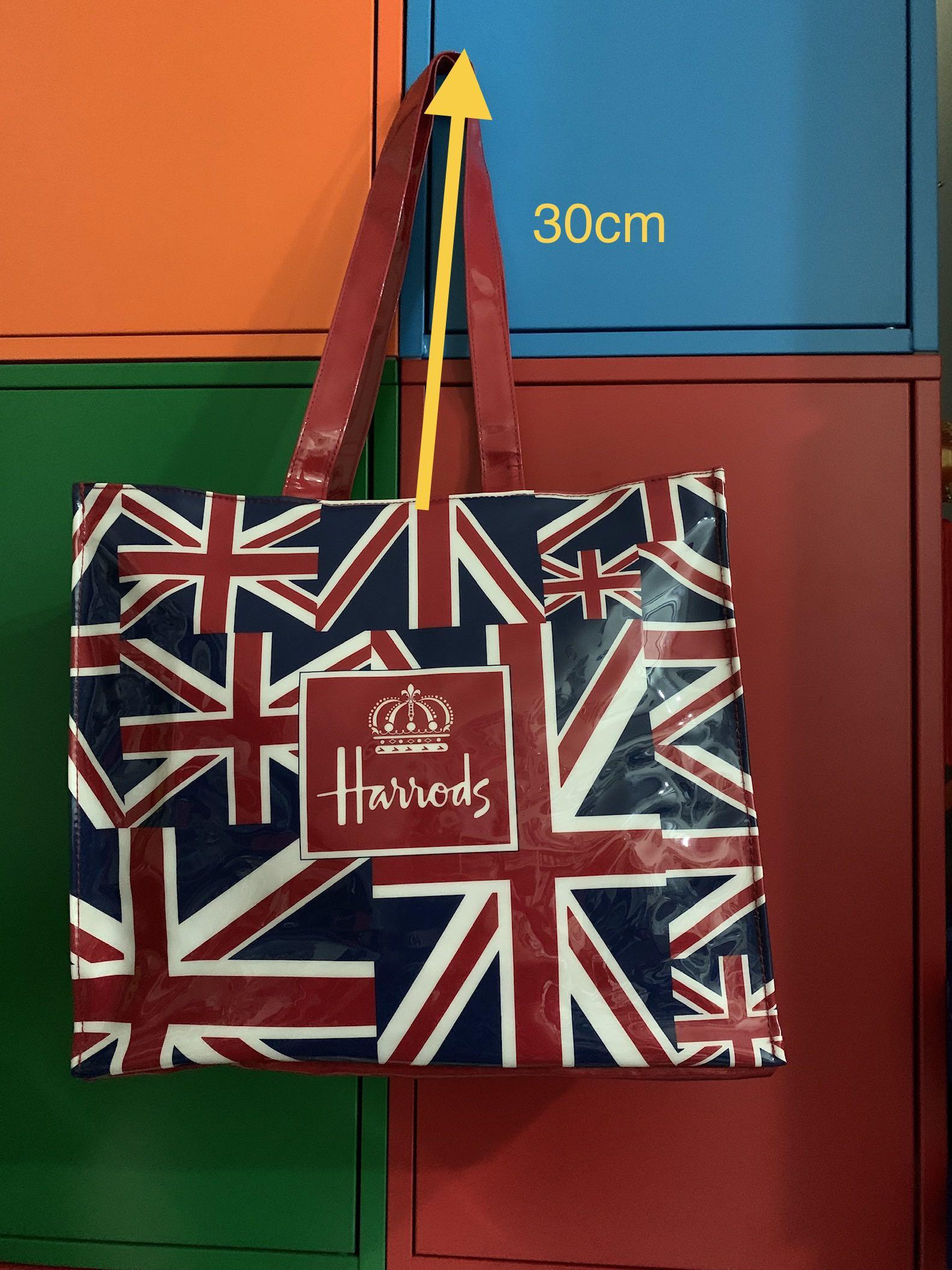Harrods iconic UK flag shoulder bag, Luxury, Bags & Wallets on Carousell