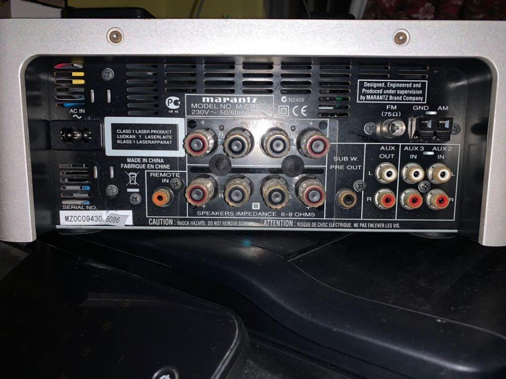 MARANTZ M-CR502 CD RECEIVER 連原裝搖控 (已找師傅更換全新光頭), 音響器材, 可攜式音響設備 - Carousell