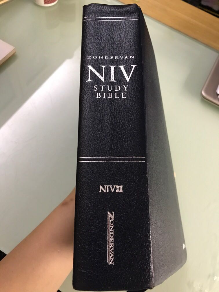 NIV Study Bible Large Print Bonded Leather 2002, Hobbies & Toys, Books ...