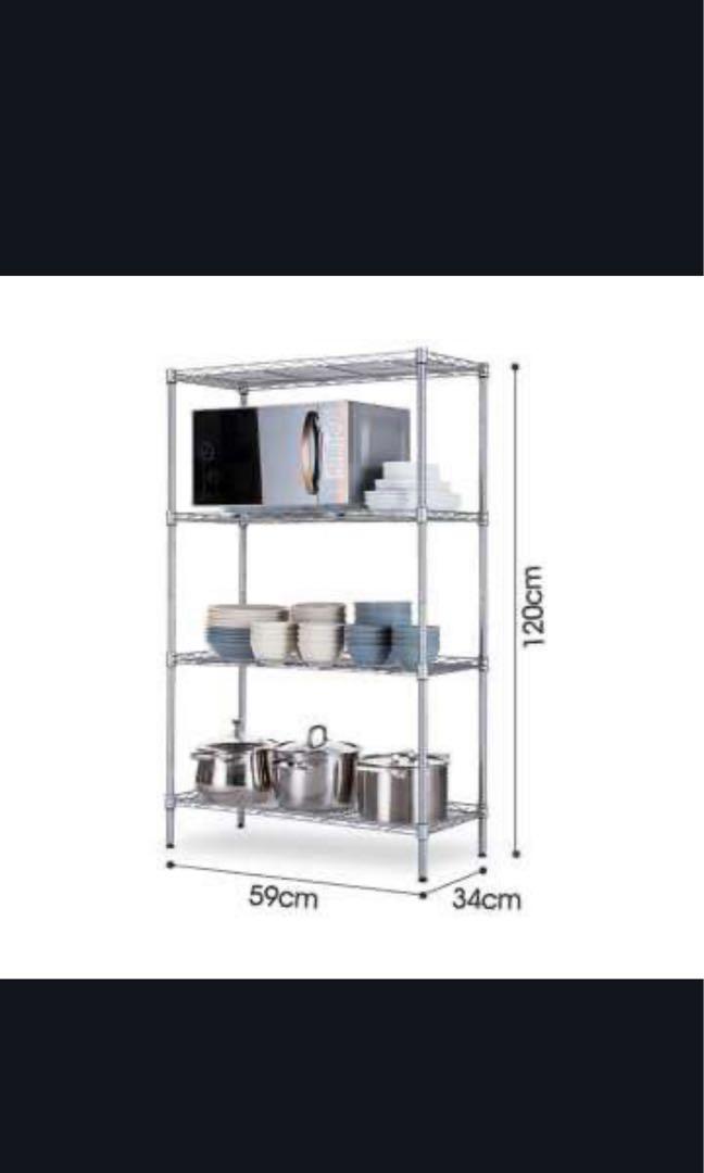 Rak besi krisbow 4 tingkat Ukuran 59 x 34 x 120 bukan ikea, Perabotan ...