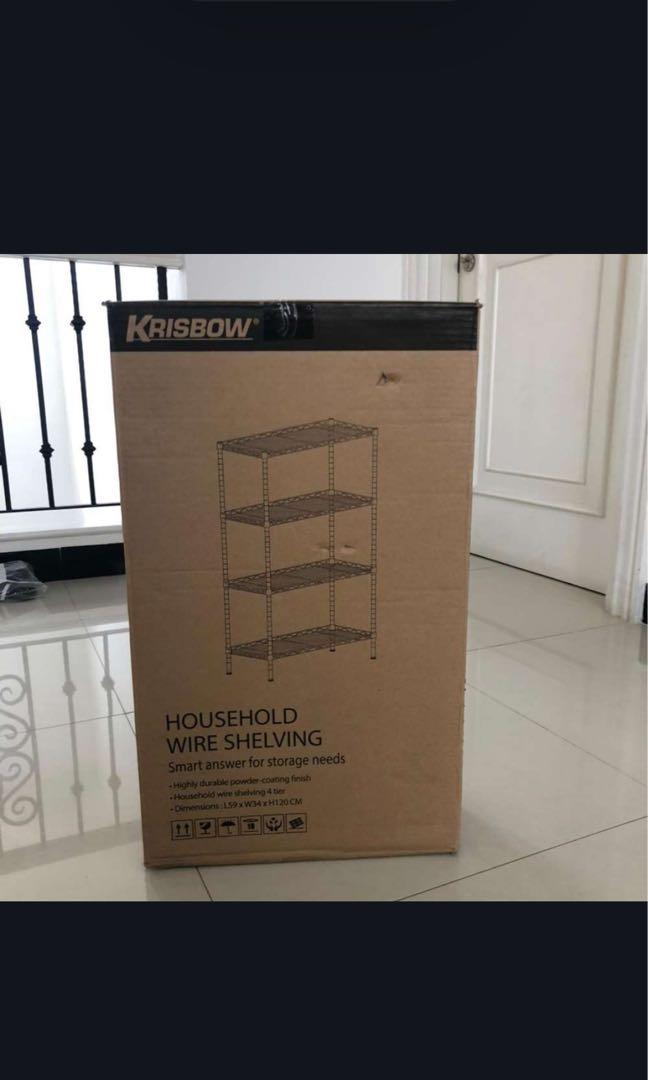 Rak besi krisbow 4 tingkat Ukuran 59 x 34 x 120 bukan ikea, Perabotan ...