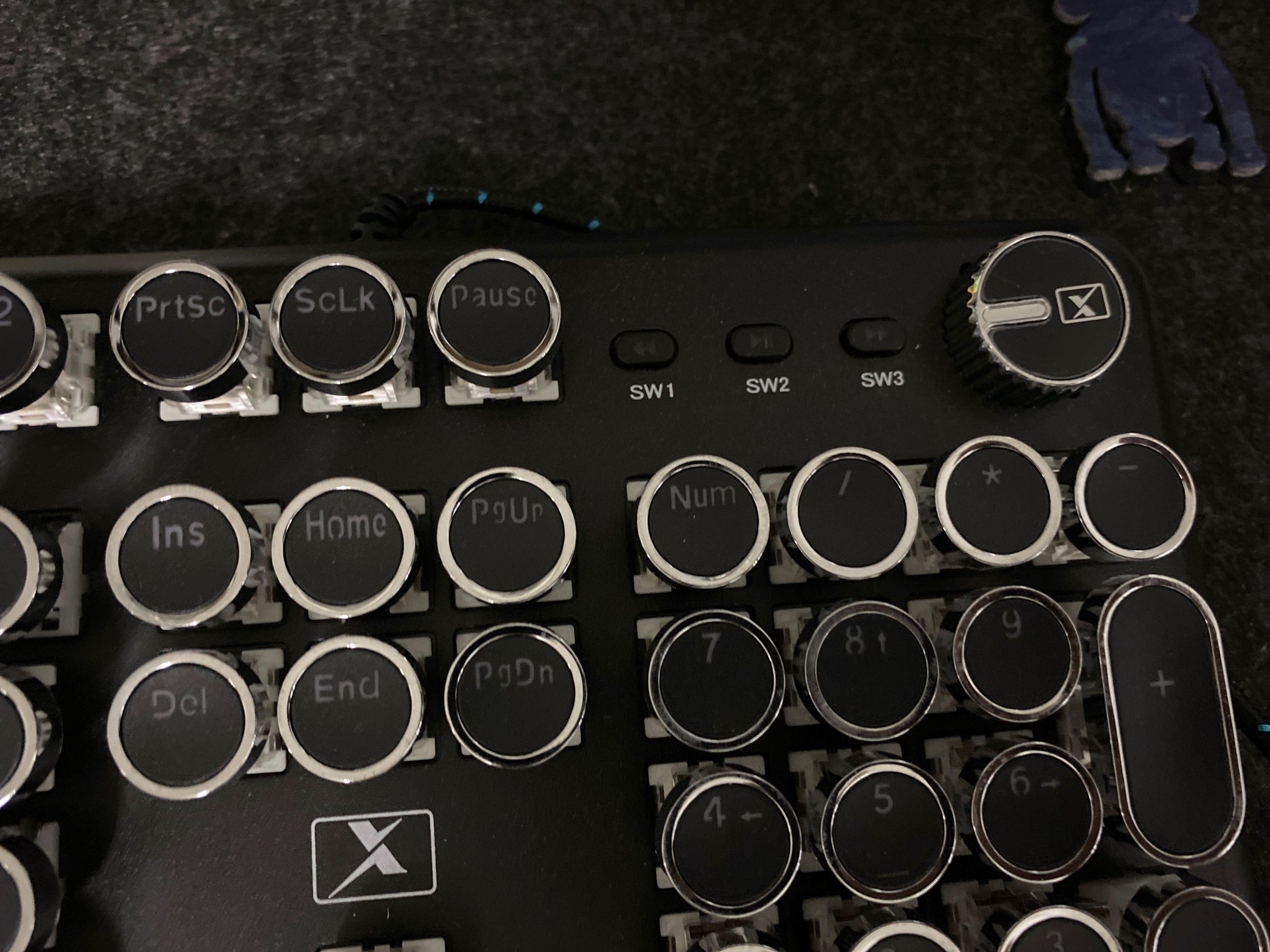 Round Keys Backlit Color Wired Gaming Mechanical Keyboard, Computers ...