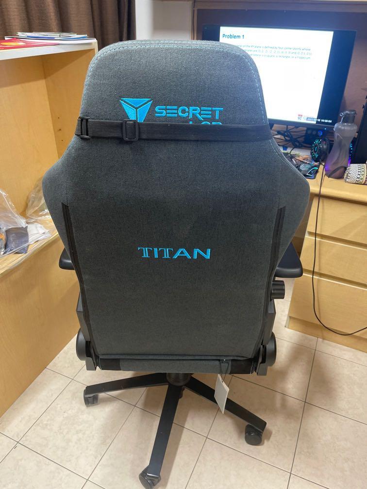 Secretlab Titan Softweave Charcoal Blue, Furniture & Home Living ...