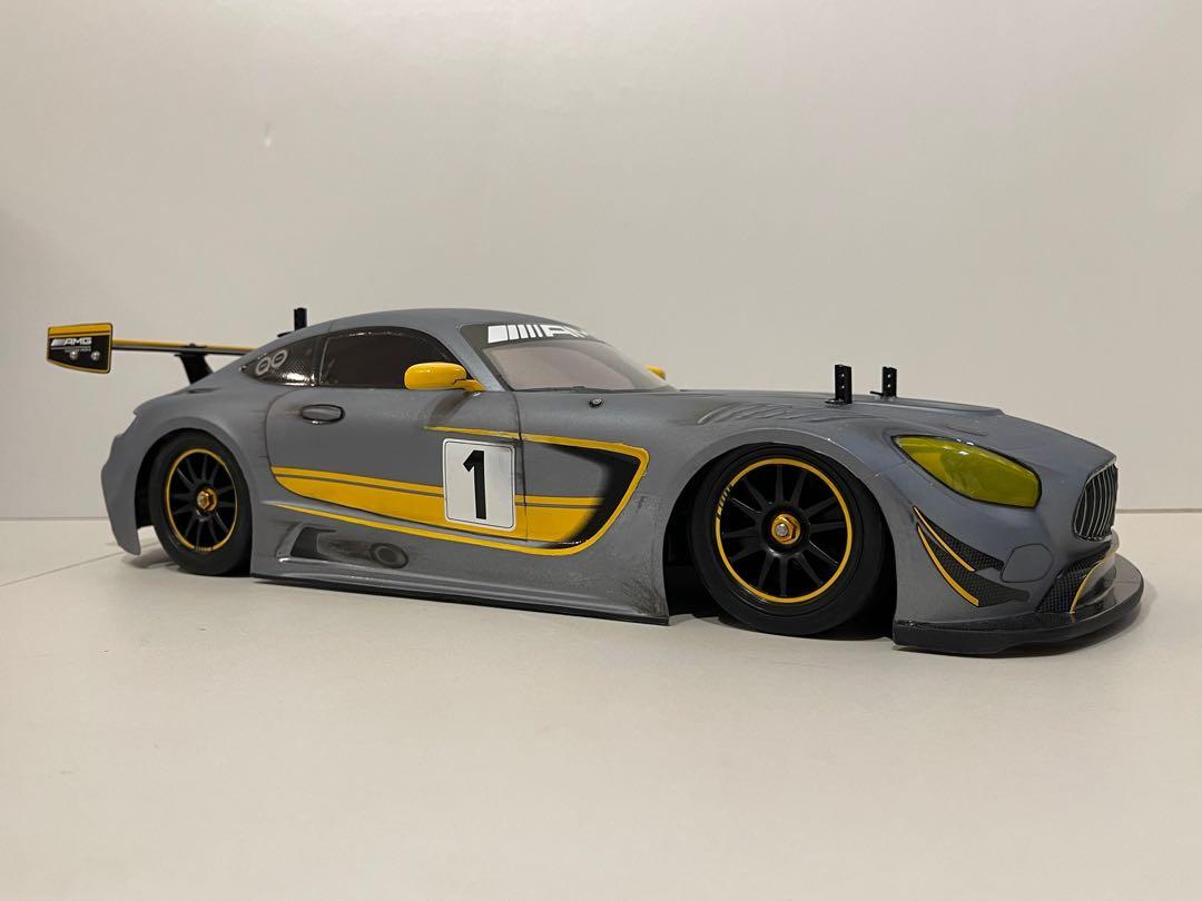 Tamiya 1/10 RC TT02 Mercedes AMG GT3 Kit Car, 興趣及遊戲, 收藏品及紀念品, 明星周邊 ...