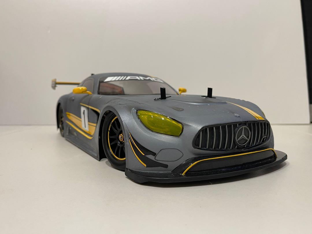 Tamiya 1/10 RC TT02 Mercedes AMG GT3 Kit Car, 興趣及遊戲, 收藏品及紀念品, 明星周邊 ...