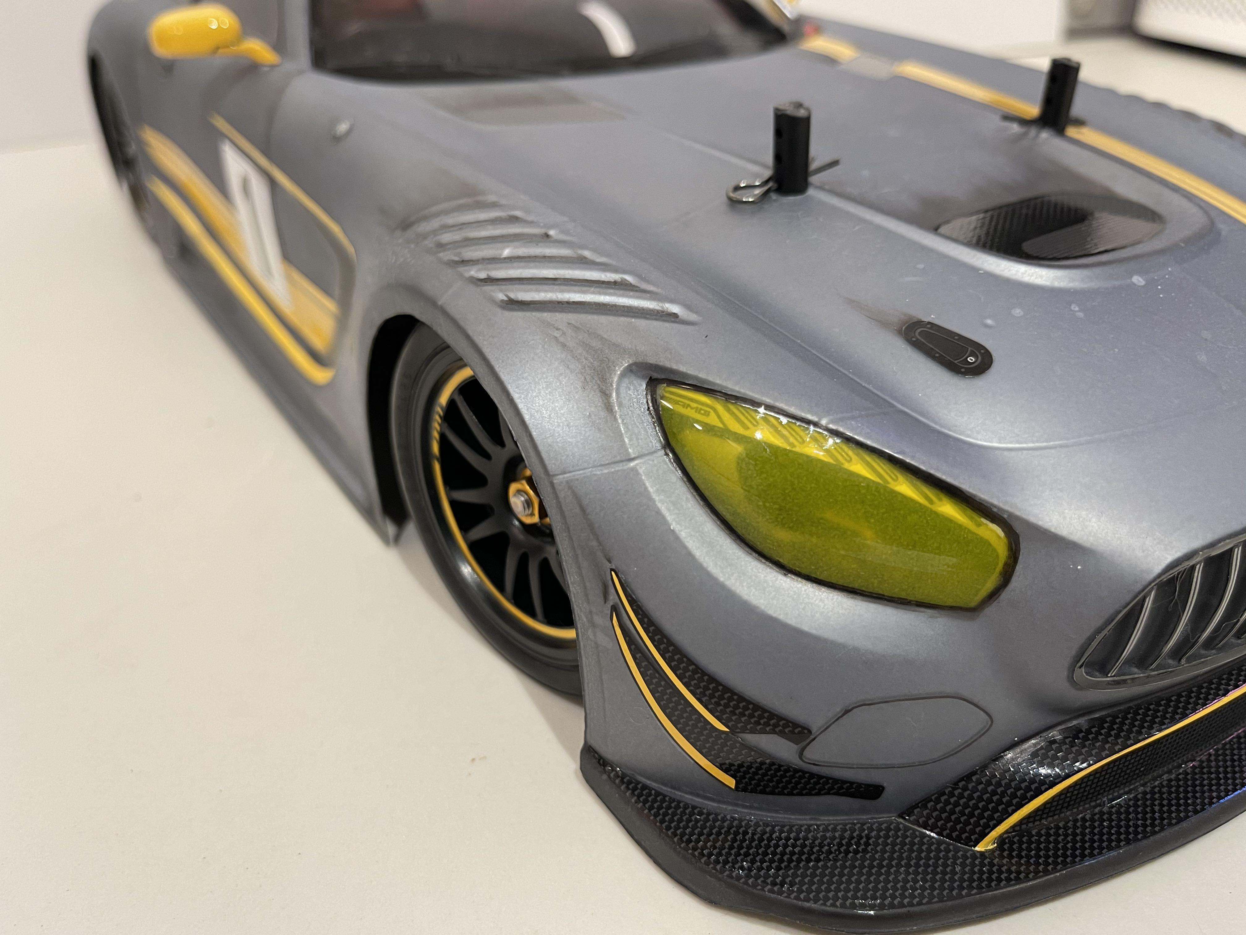 Tamiya 1/10 RC TT02 Mercedes AMG GT3 Kit Car, 興趣及遊戲, 收藏品及紀念品, 明星周邊 ...