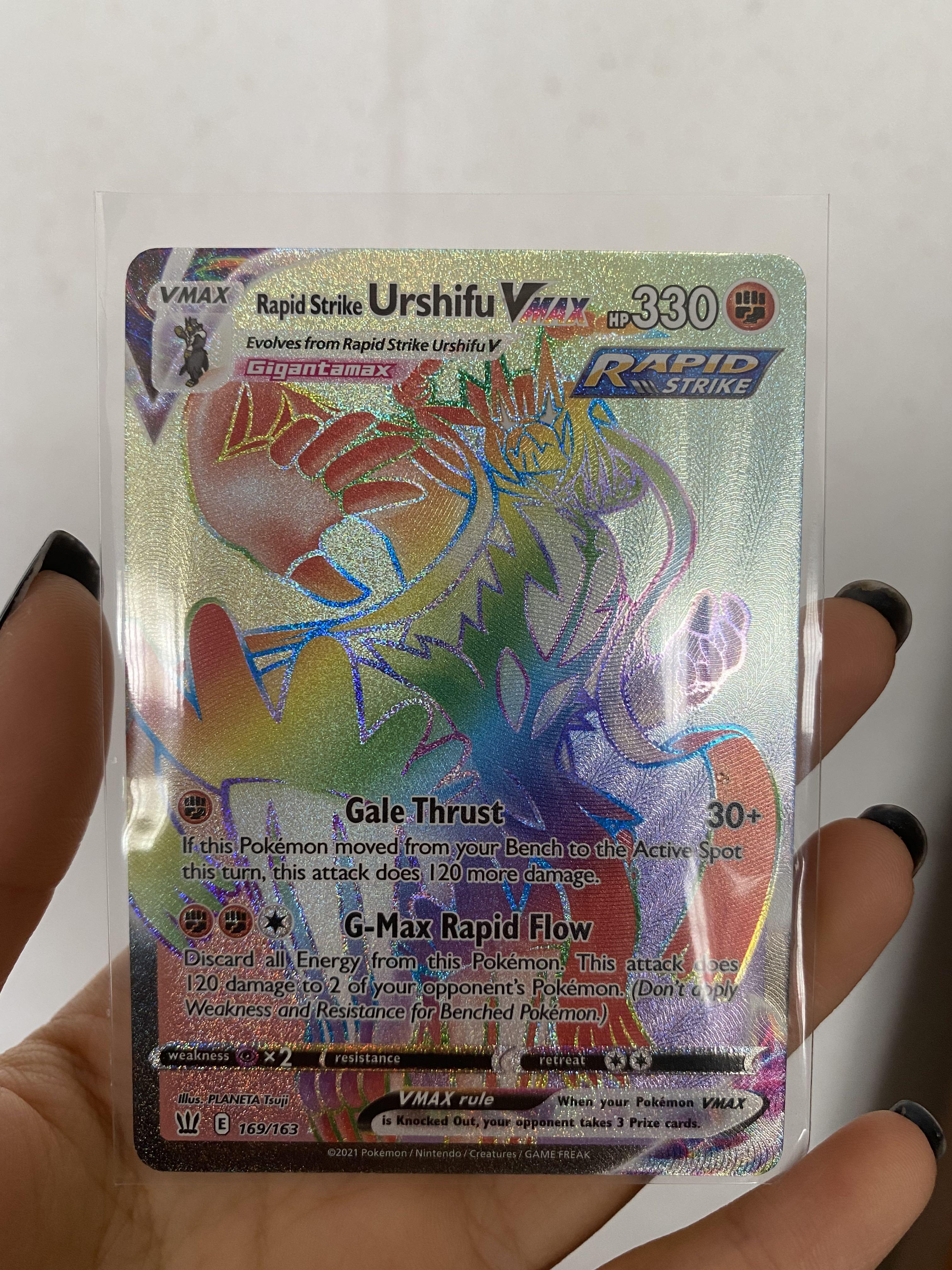 Urshifu VMAX Rapid Strike - Battle Styles 169/163 - Rainbow Hyper Rare Urshifu VMAX Rapid Strike ...