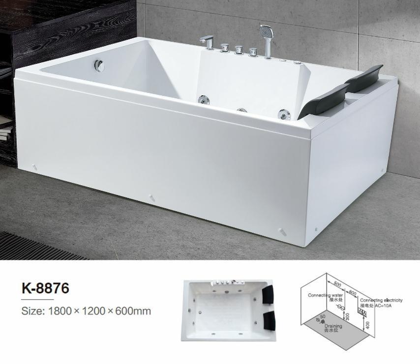 2 Seater Indoor Jacuzzi with Free Air Bubble and Led Lights, Furniture ...