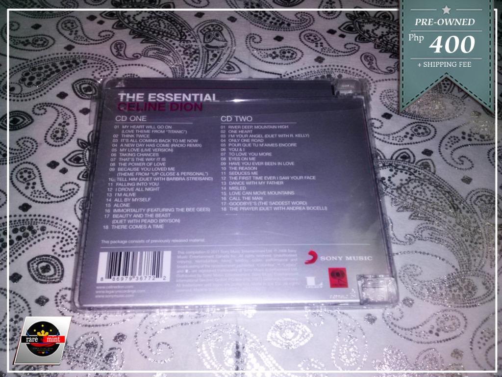 | RM0296 | CELINE DION | THE ESSENTIALS | CD |, Hobbies & Toys, Music ...