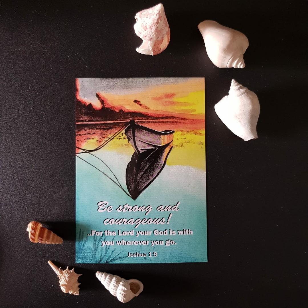 A6 Christian Postcards with Bible Verse Illustration Handdrawn, Hobbies ...