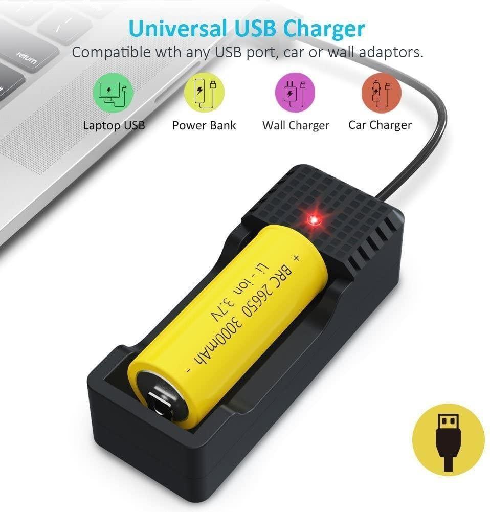 BNIB BYBLIGHT Rechargeable LED Torch, Super Bright 800 Lumen Adjustable ...