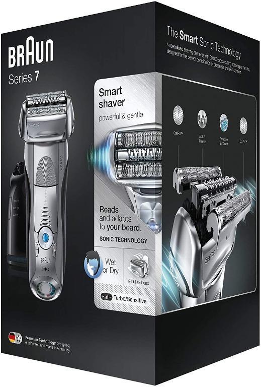 Braun Series 7 Electric Shaver for Men 7898cc Wet and Dry Integrated ...