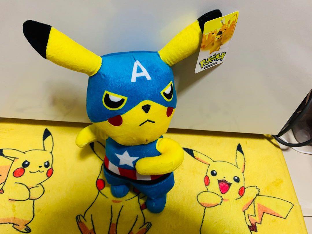Captain America pikachu, Hobbies & Toys, Toys & Games on Carousell