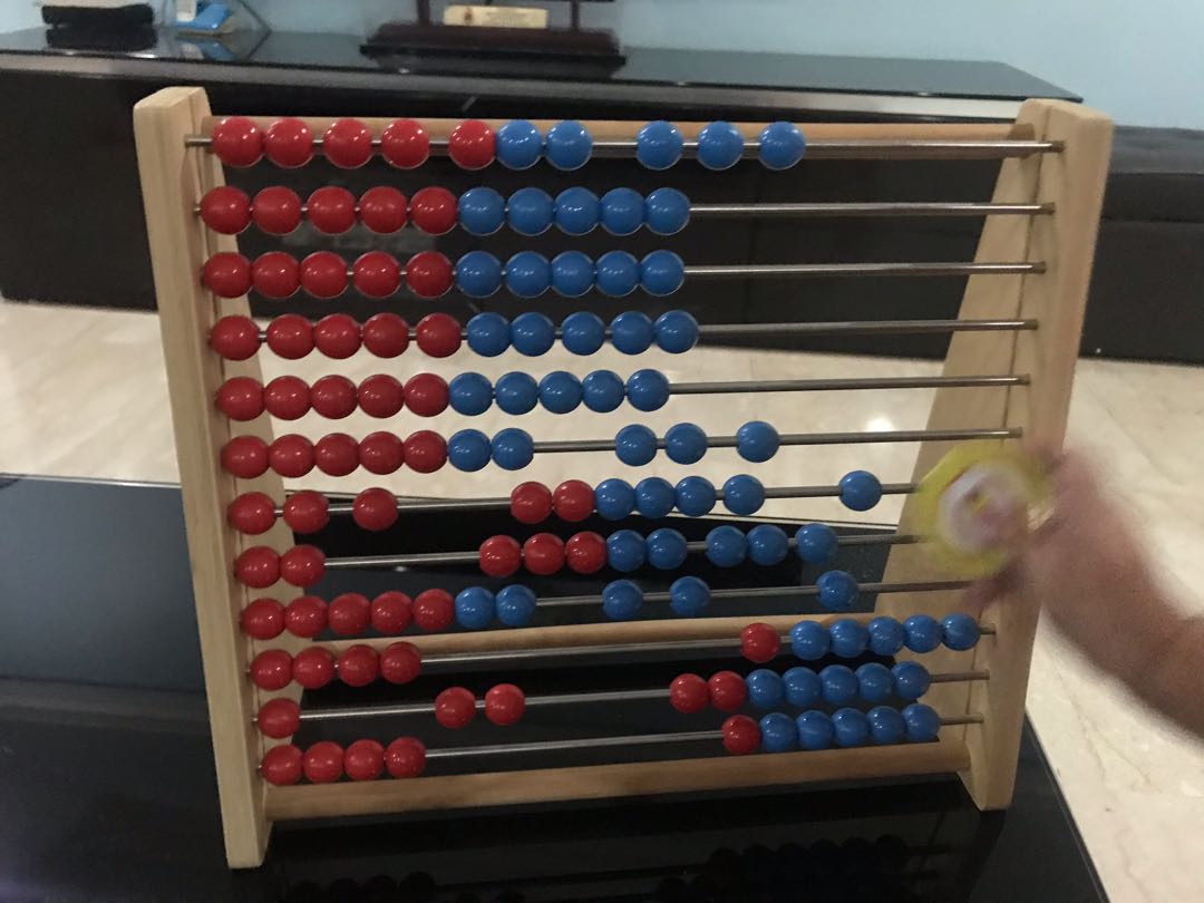 Counting abacus 10 rows 1 to 100, Hobbies & Toys, Books & Magazines ...