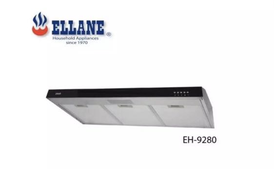 Ellane Cooker Hood (EH-9280) Slimline with Black Panel, TV & Home ...