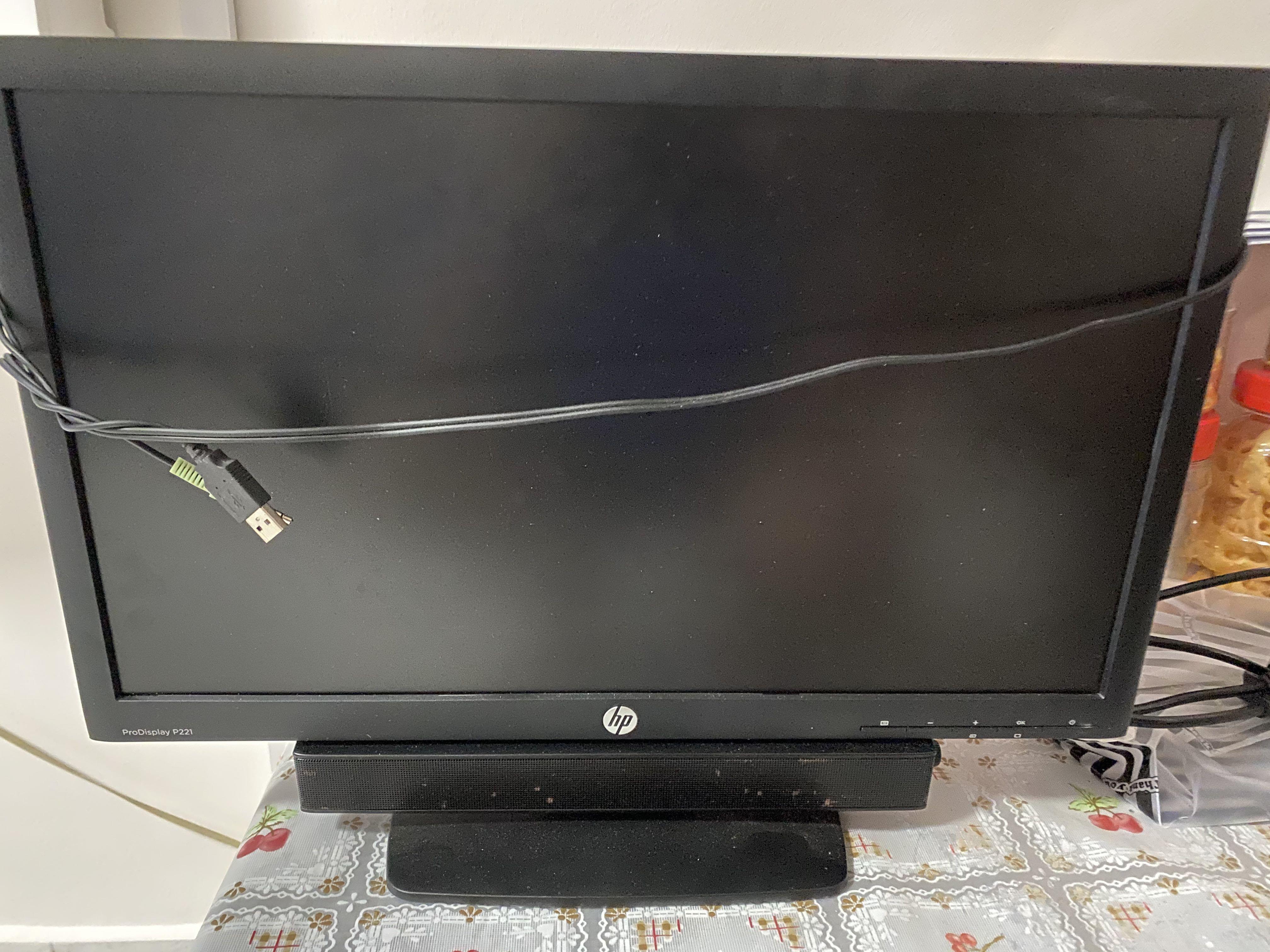 HP P221 monitor, Home Appliances, TVs & Entertainment Systems on Carousell