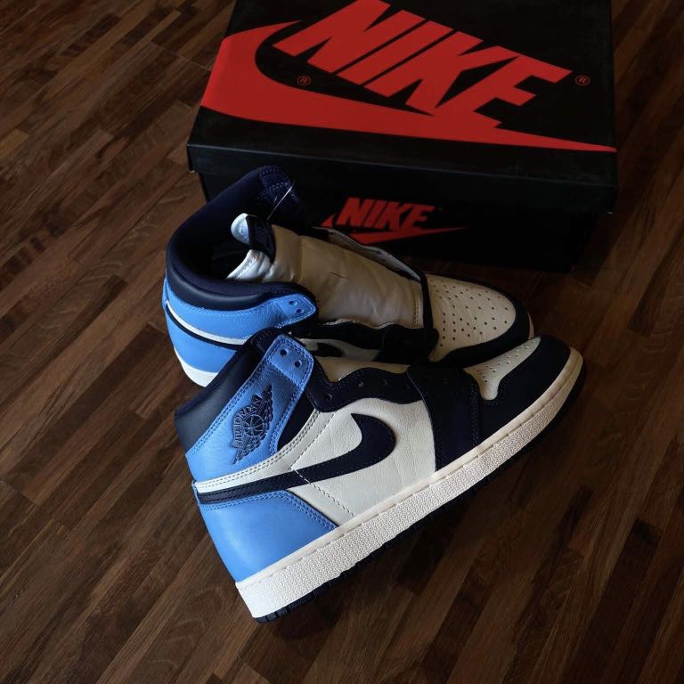 Jordan 1 Obsidian, Men's Fashion, Footwear, Sneakers on Carousell