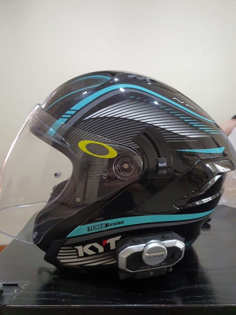KYT Helmet + Vimoto V8 Intercom, Motorcycles, Motorcycle Accessories on Carousell