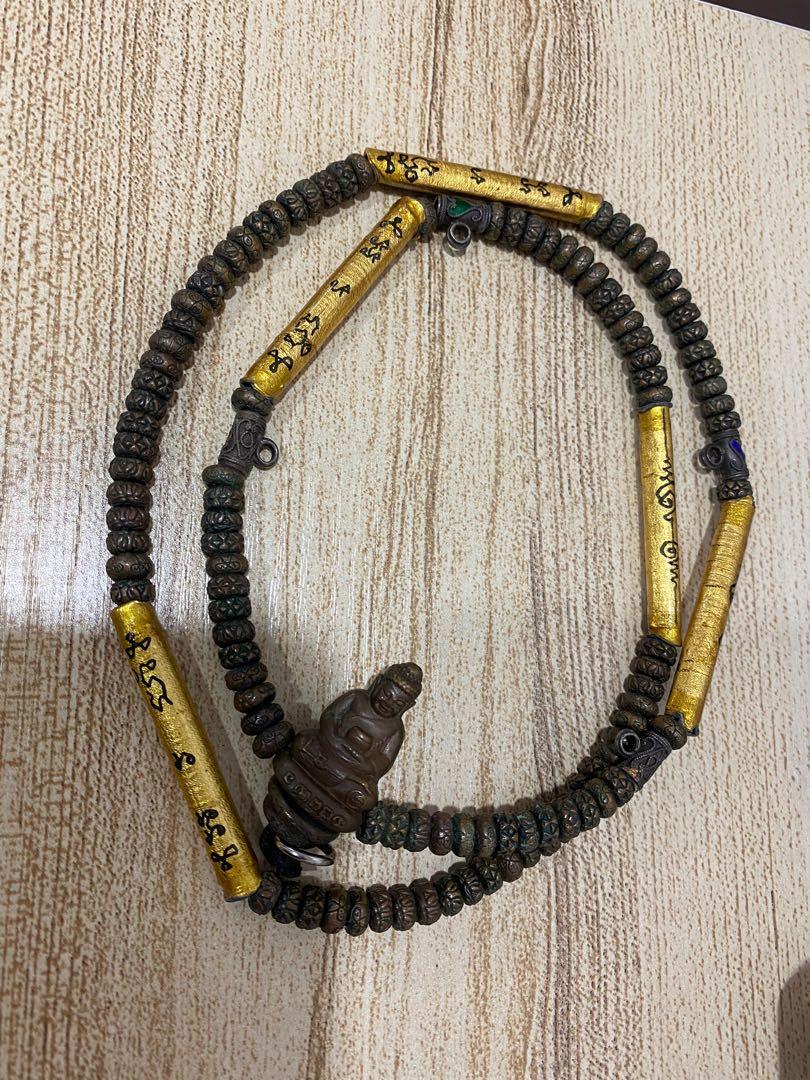 LP Kalong special necklace 5 hook , 108 & 5 takrut 1 Buddha, Hobbies ...