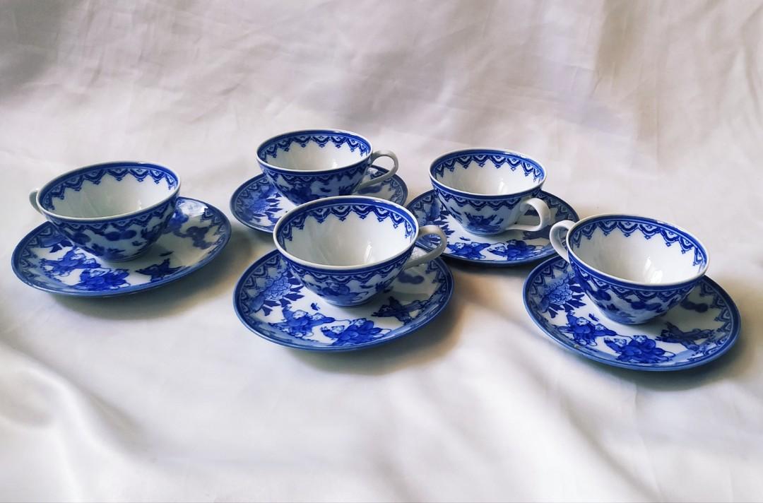 Nabeshima Karako cup and saucer Set "Boys Playing", Furniture & Home ...