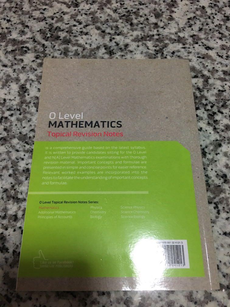 O Level Mathematics Topical Revision Notes, Hobbies & Toys, Books ...