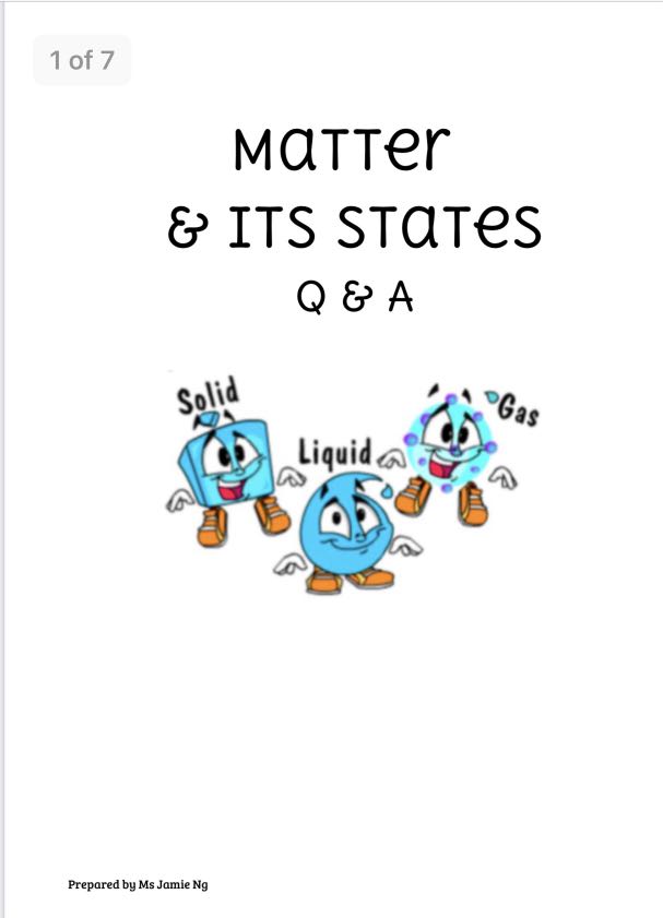 P4 Science matter notes, Hobbies & Toys, Books & Magazines, Assessment ...