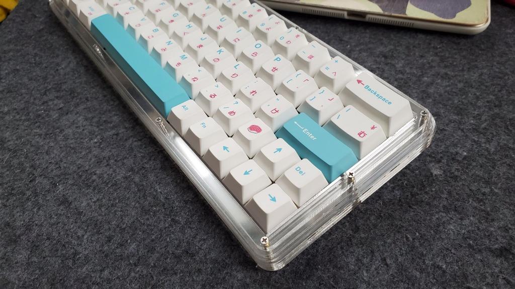 PBT Keycaps Teal Sushi Blue Themed Logo Accents for Mechanical ...