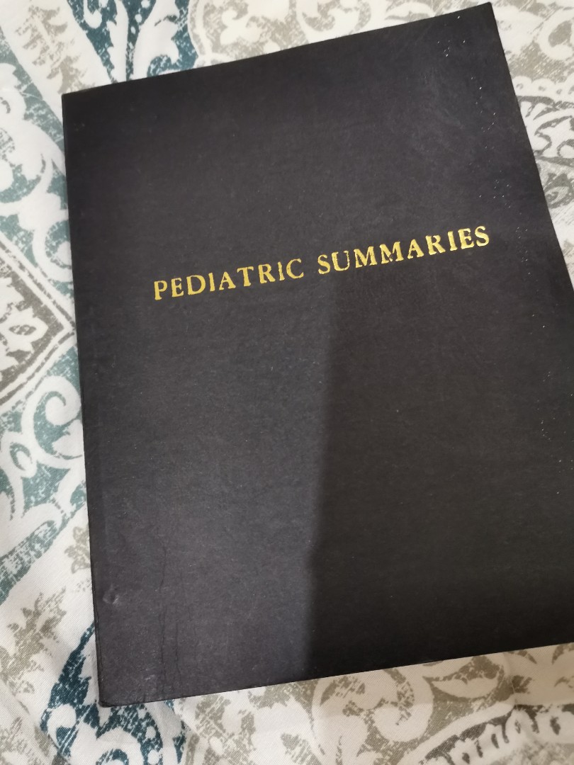 Pedia book (Pediatric Summaries), Health & Nutrition, Medical Supplies ...