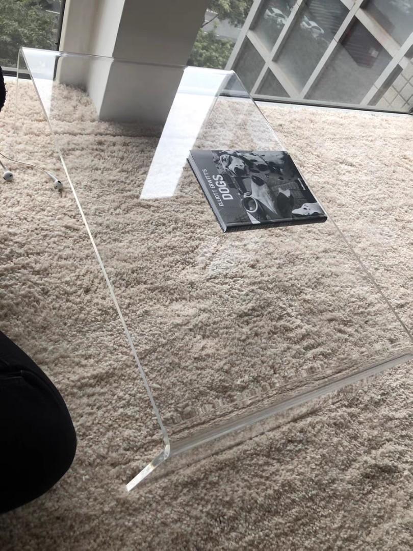 [Preorder] Acrylic Clear Transparent Small Table, Furniture & Home ...