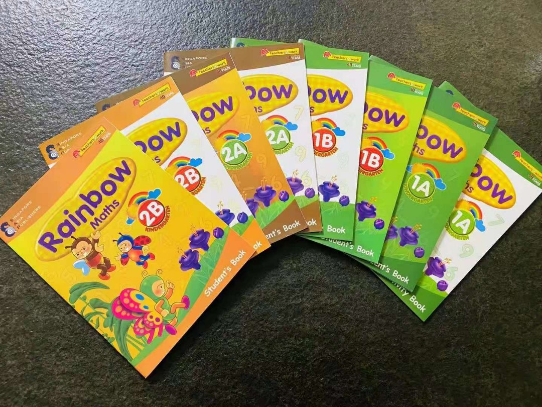 非點讀-新加坡彩虹數學《rainbow math》8冊, 興趣及遊戲, 書本 & 文具, 小朋友書 - Carousell
