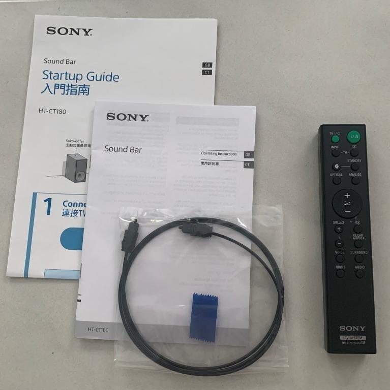 Sony HT-CT180 Sound Bar with Wireless Subwoofer (Bluetooth Enabled ...