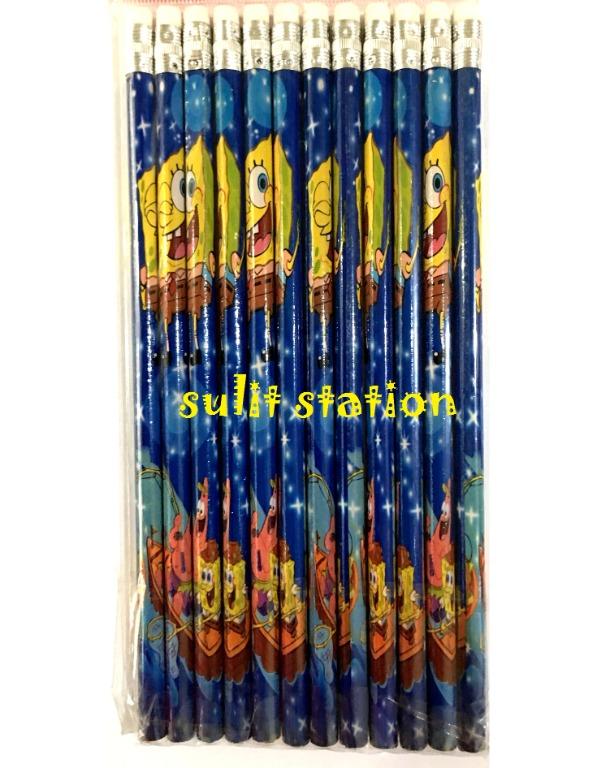 12 SPONGEBOB sponge bob SQUAREPANTS THEMED PARTY WRITING PENCIL ...