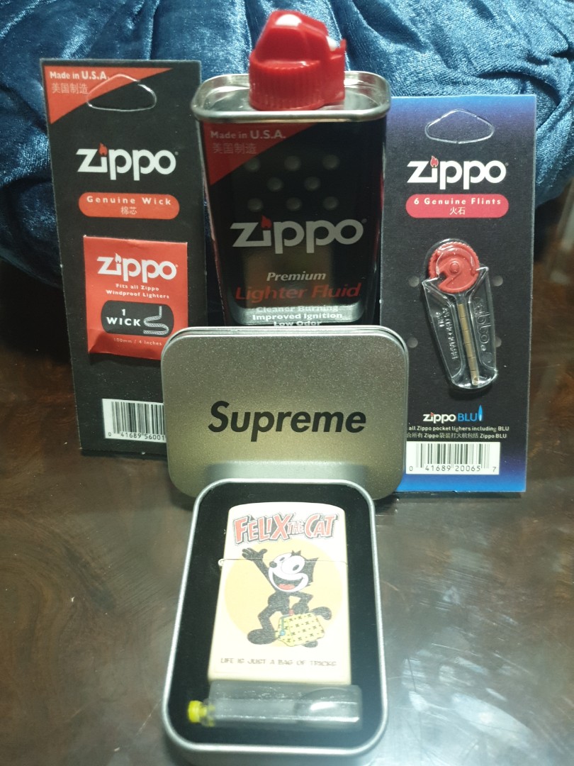 SUPREME LIGHTER with ZIPPO ACCESSORIES SET, Everything Else on Carousell