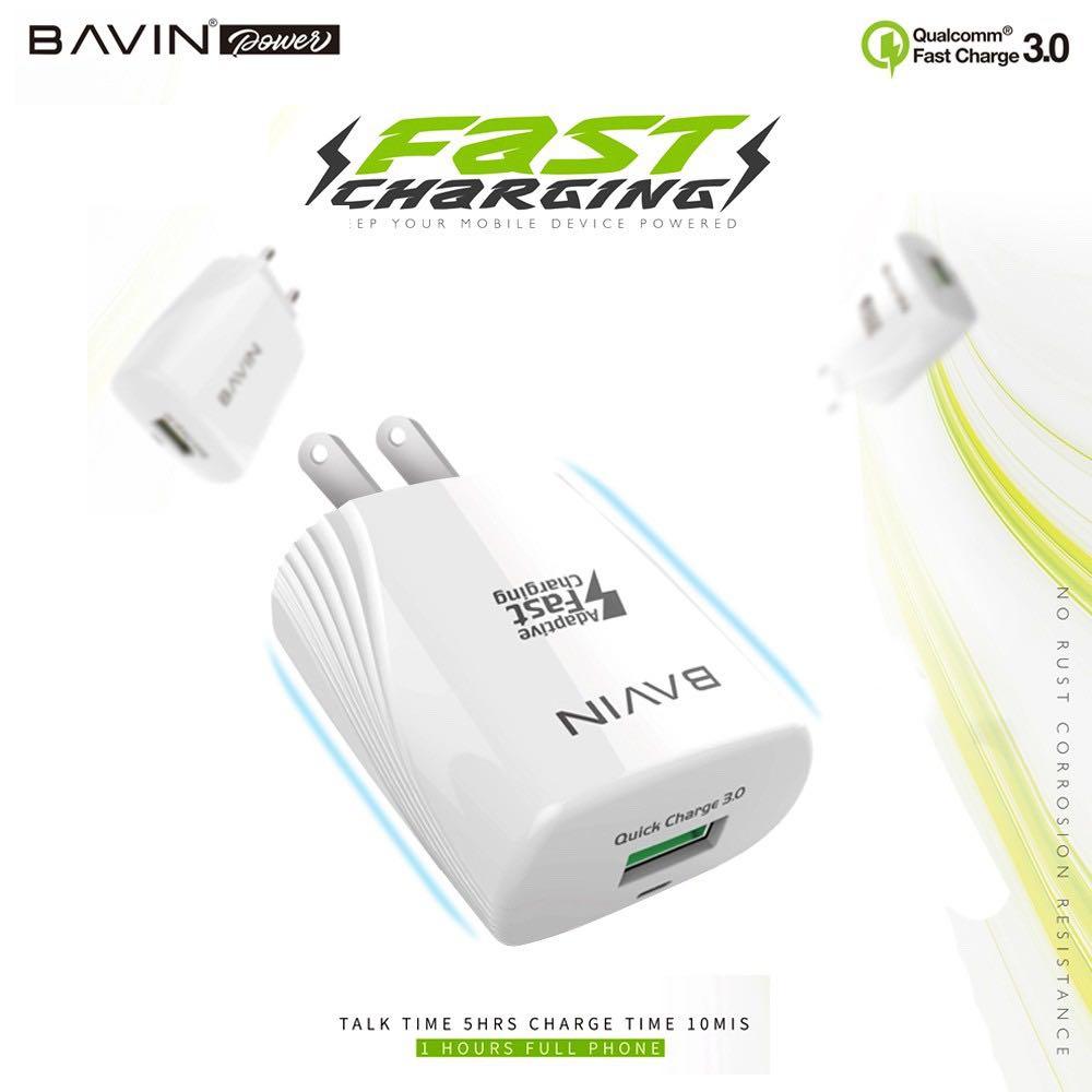 BAVIN PC586 Qualcomm 3.0 Quick Charger 20W w/ 1 meter charging cable ...