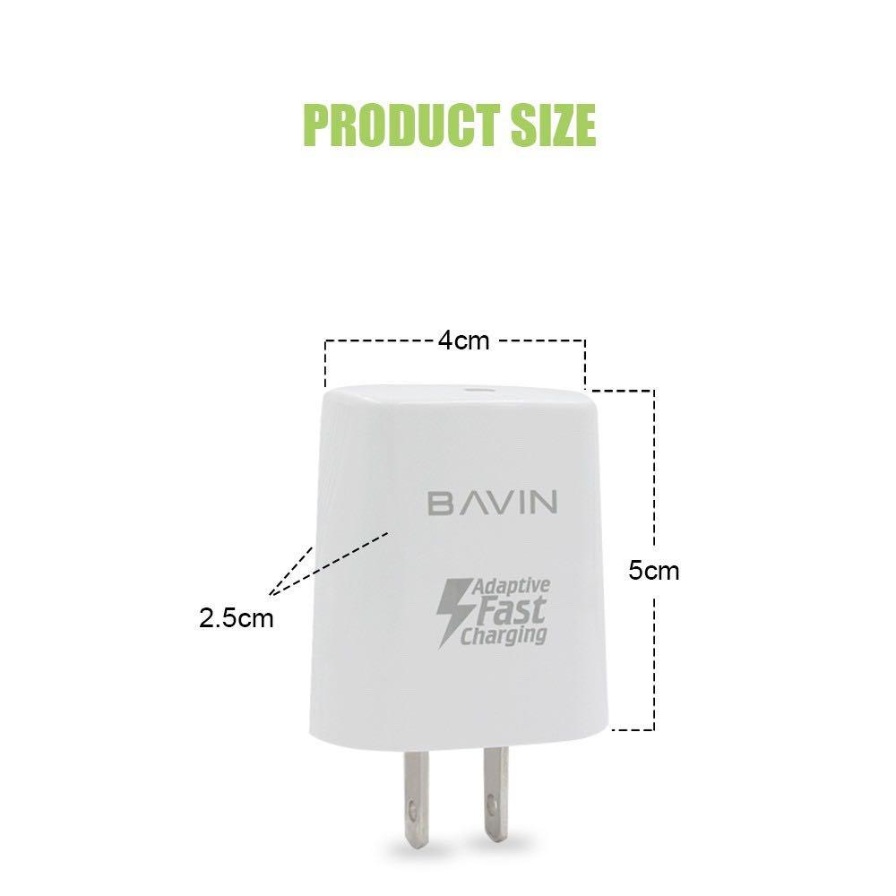 BAVIN PC586 Qualcomm 3.0 Quick Charger 20W w/ 1 meter charging cable ...