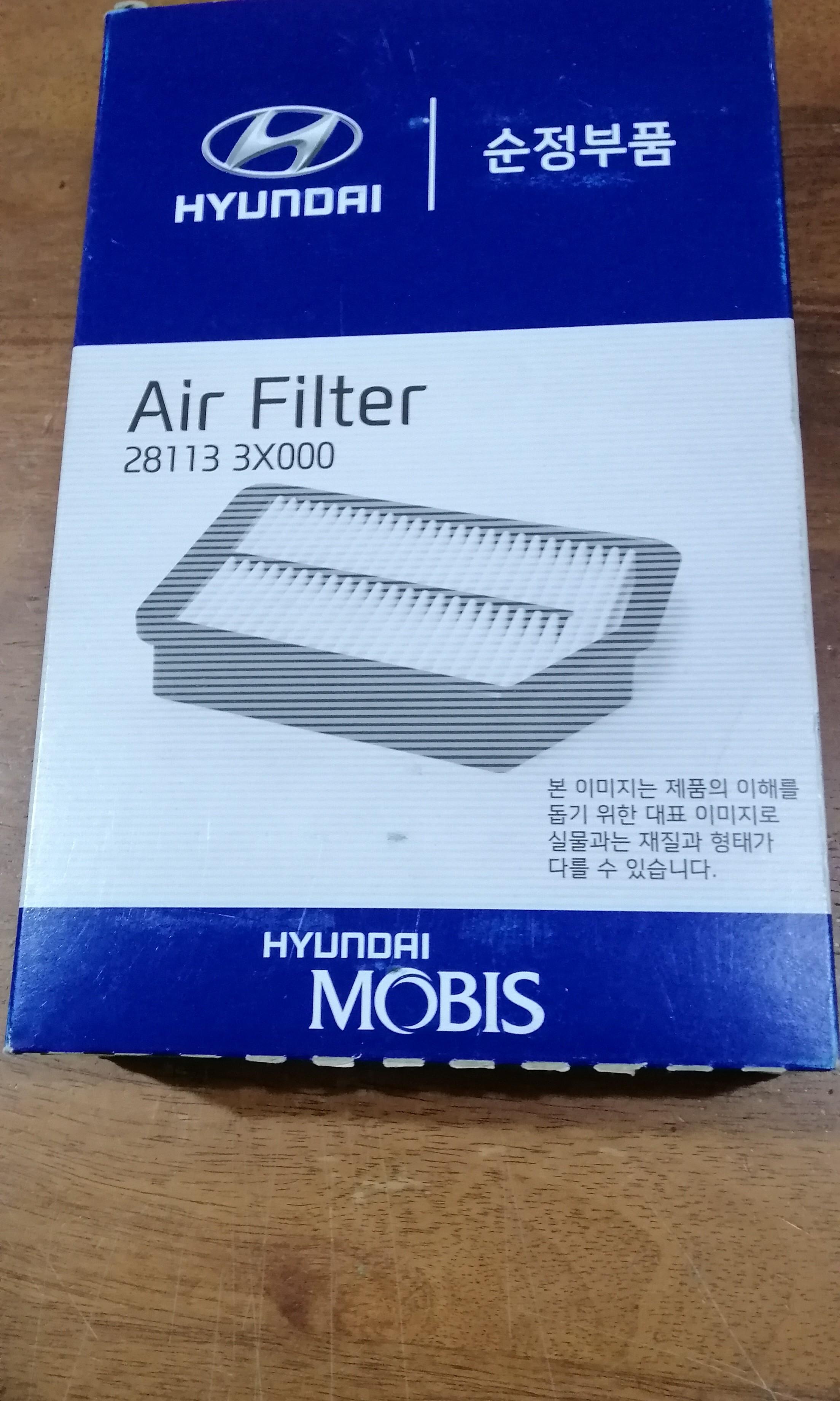 Hyundai ELANTRA MD Mobis Air Filter Genuine Part 281133X000 Made in ...
