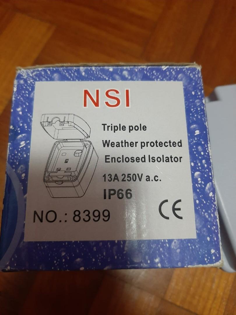 MSI Triple pole weather protected enclosed isolator ( switch socket ...