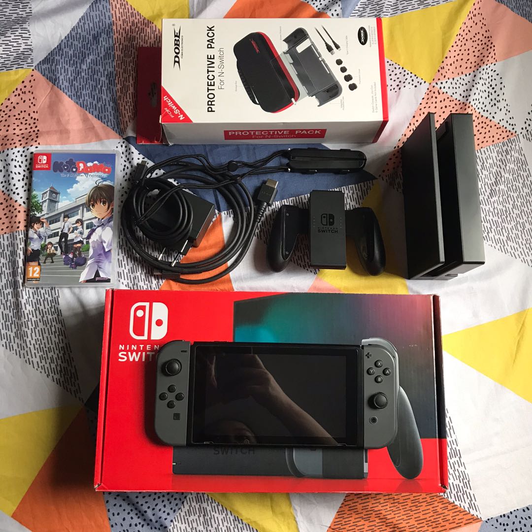 Nintendo Switch V2 Grey | Complete Set, Video Gaming, Video Game ...