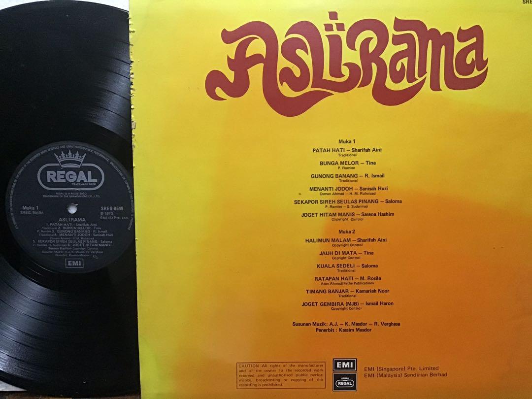 PIRING HITAM MELAYU Aslirama- Saloma Kamariah Noor R Ismail VINYL LP ...