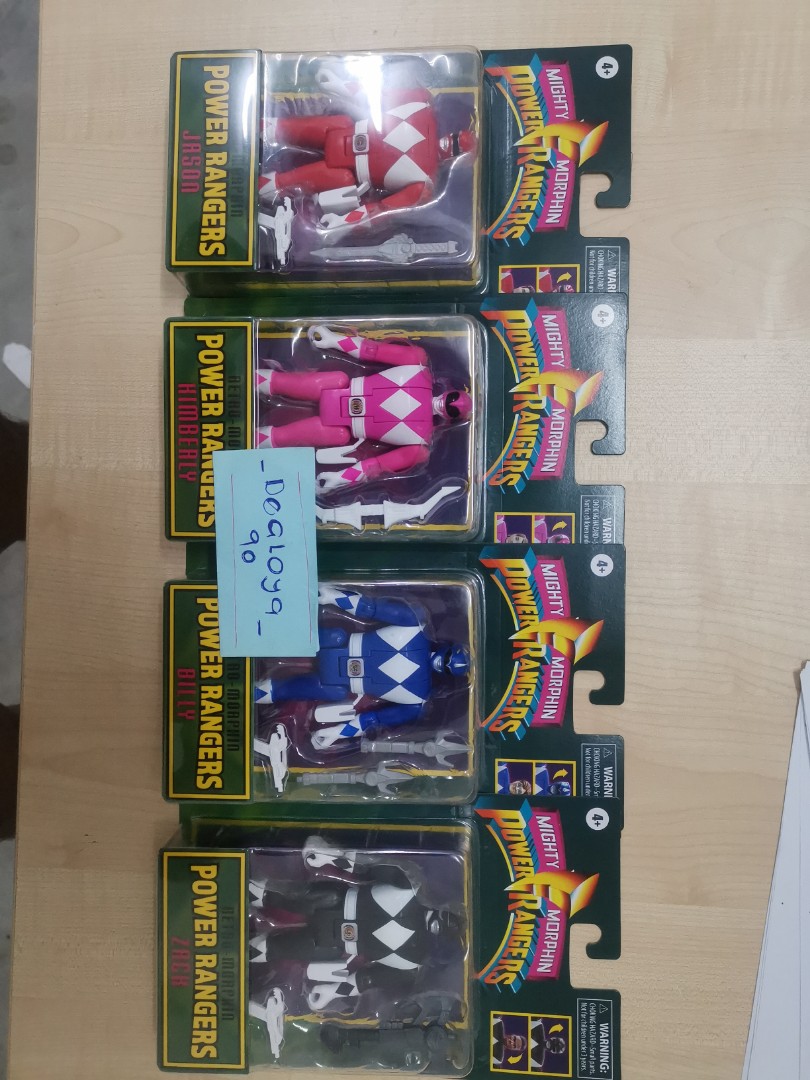 Power rangers retro mighty morphin flip head hasbro (SET OF 4), Hobbies ...