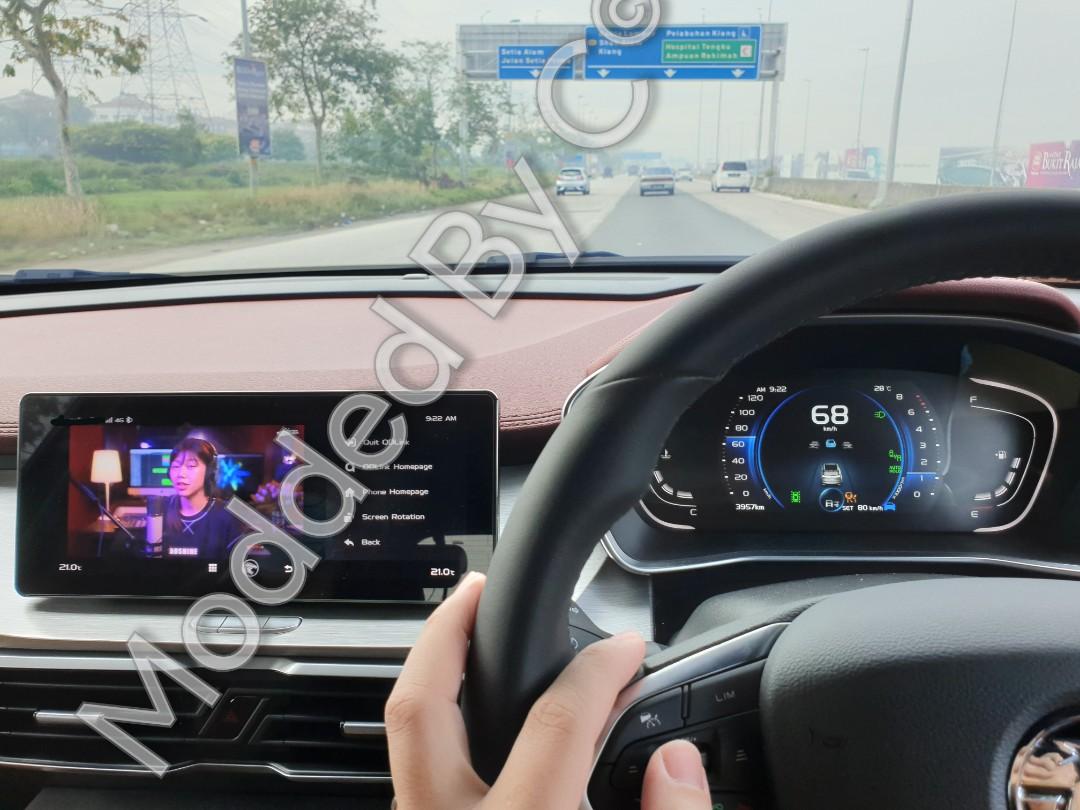 Proton X50 Android Auto YouTube Head Unit Handbrake Bypass Mirror ...