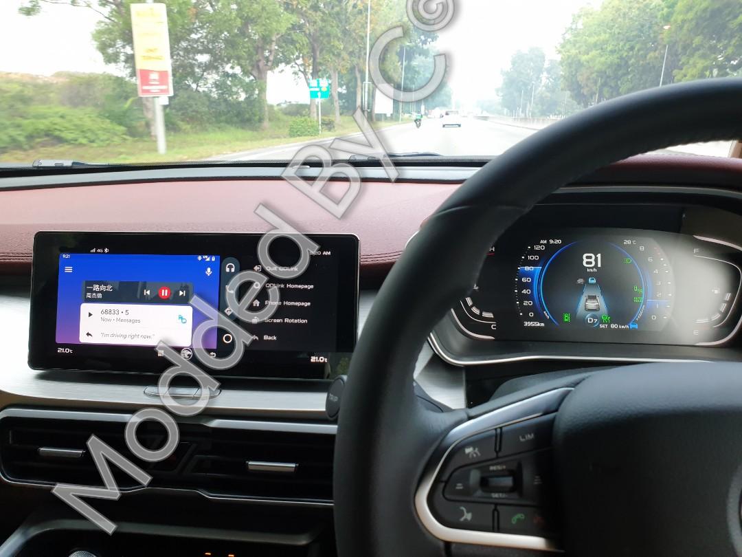 Proton X50 Android Auto YouTube Head Unit Handbrake Bypass Mirror ...