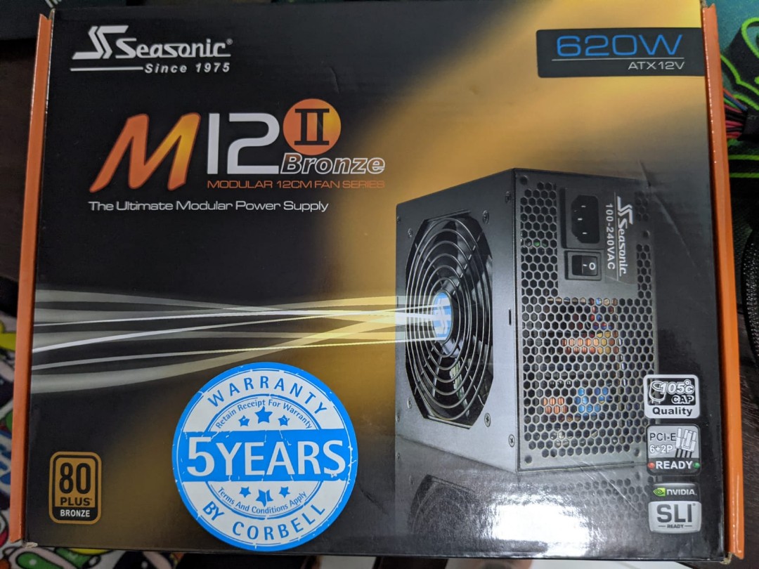 Seasonic M12 II Bronze Semi Modular 620W PSU, Computers & Tech, Parts ...